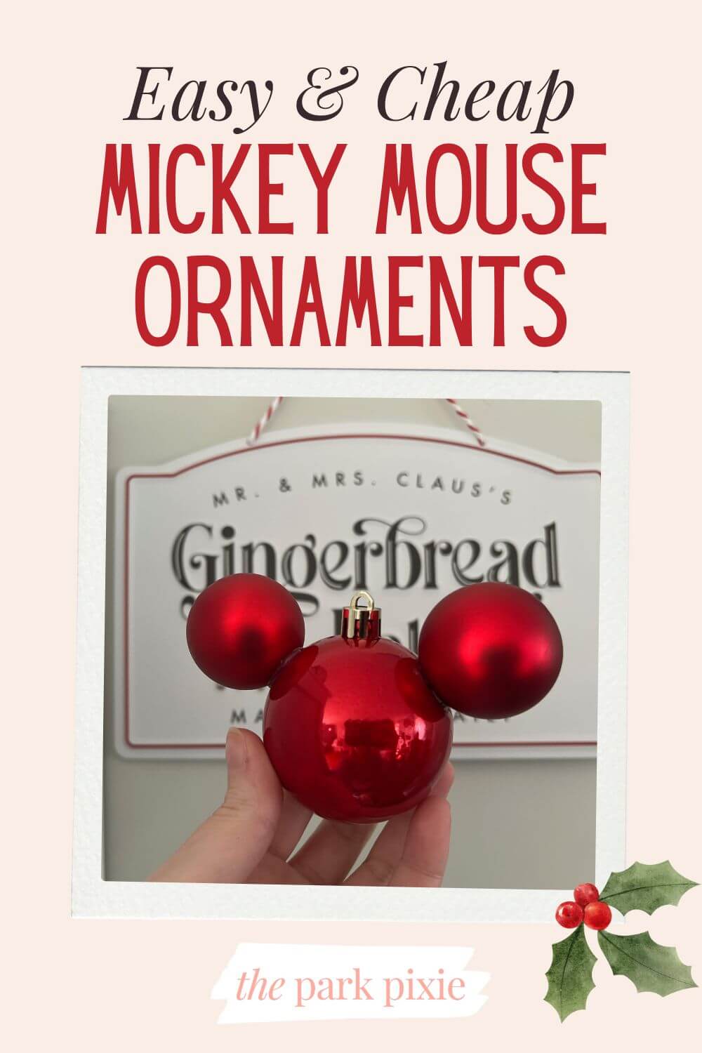 Disney DIY: Easy to Make Dollar Store Mickey Mouse Ornaments • The Park ...